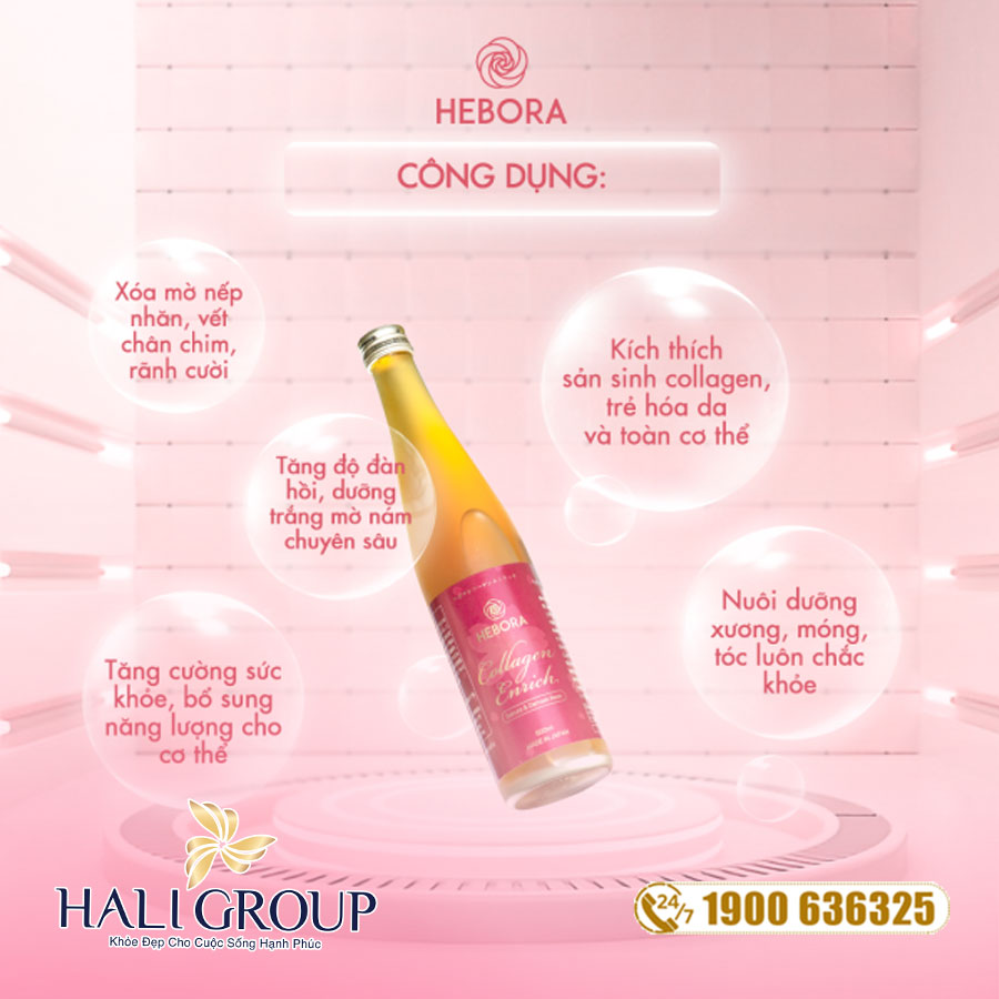 Nước Uống Hebora Collagen Enrich Nhật Bản (500ml)