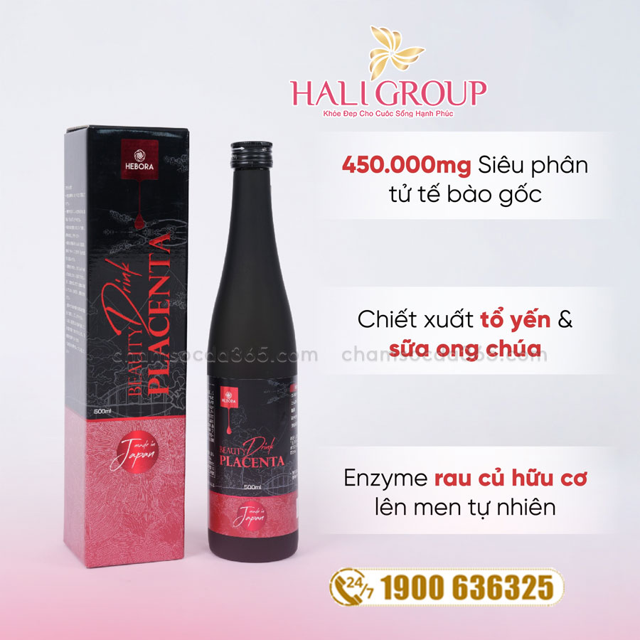 Nước Uống Hebora Placenta Nhật Bản (500ml)