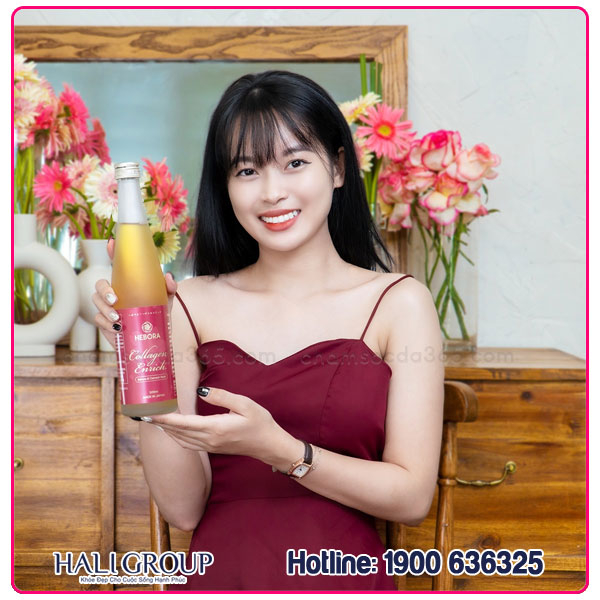 Nước Uống Hebora Collagen Enrich Nhật Bản (Chai 500ml)