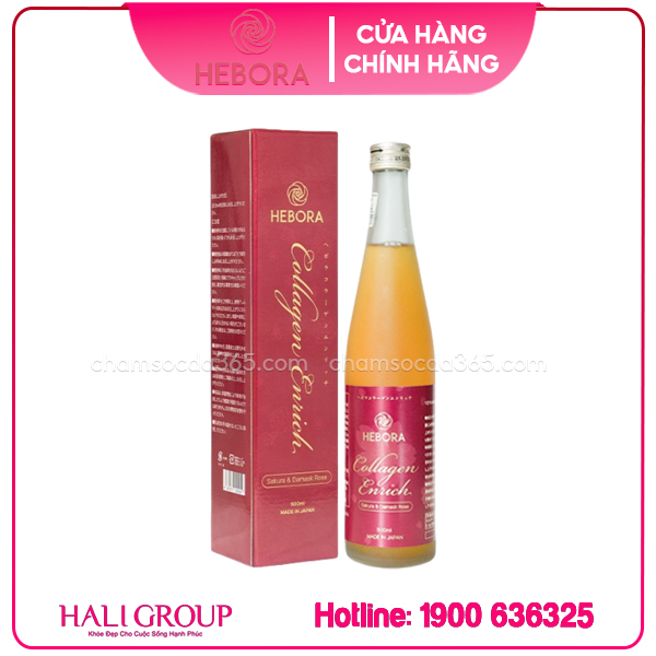 Nước Uống Hebora Collagen Enrich Nhật Bản (Chai 500ml)