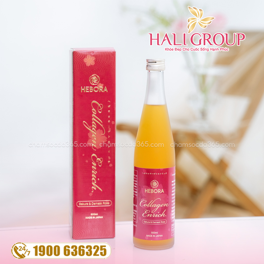 Nước Uống Hebora Collagen Enrich Nhật Bản (Chai 500ml)